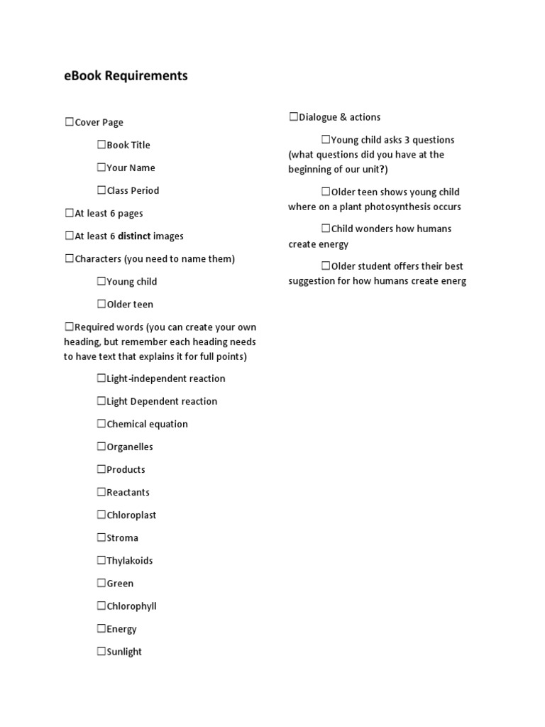 Ebook Requirements | PDF