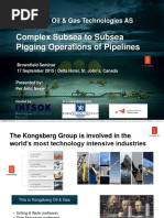 Subsea Pigging Process | PDF | Gases | Chemical Engineering