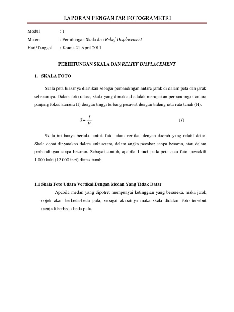 Pengantar Fotogrametri | PDF