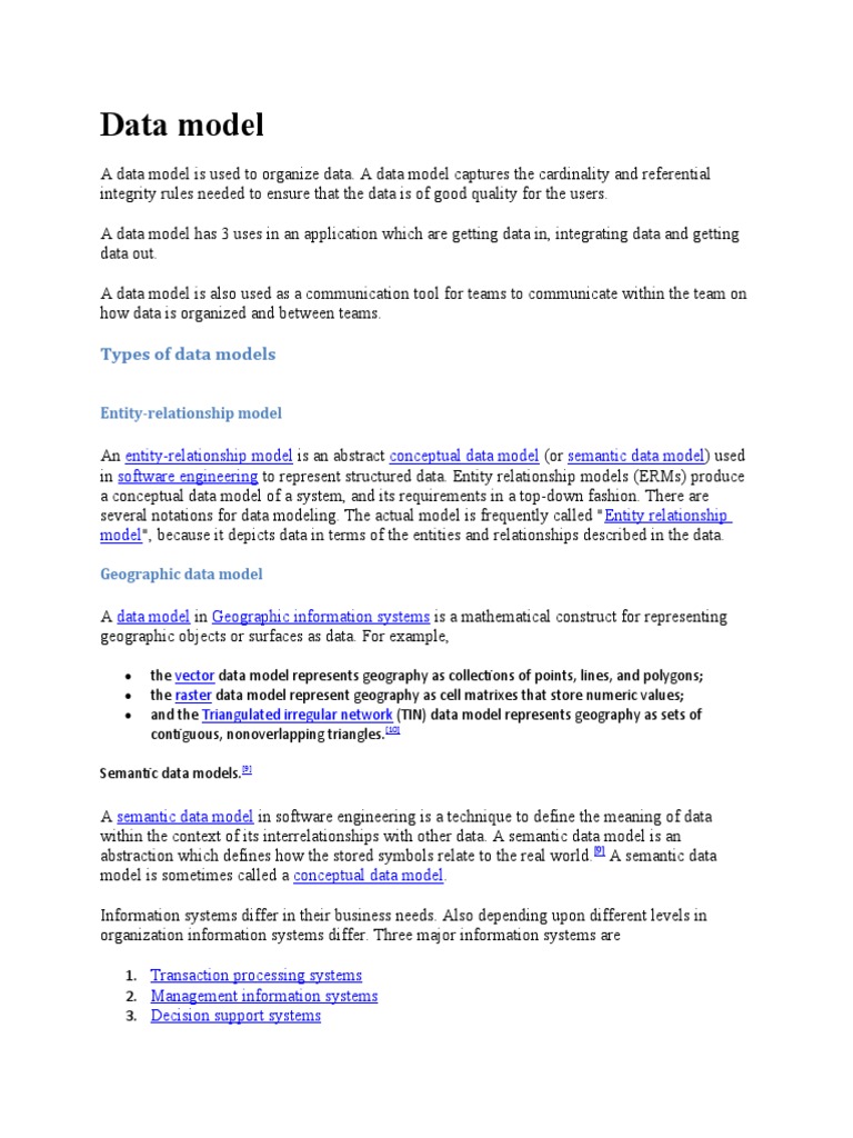 Data Model | PDF | Data Model | Conceptual Model