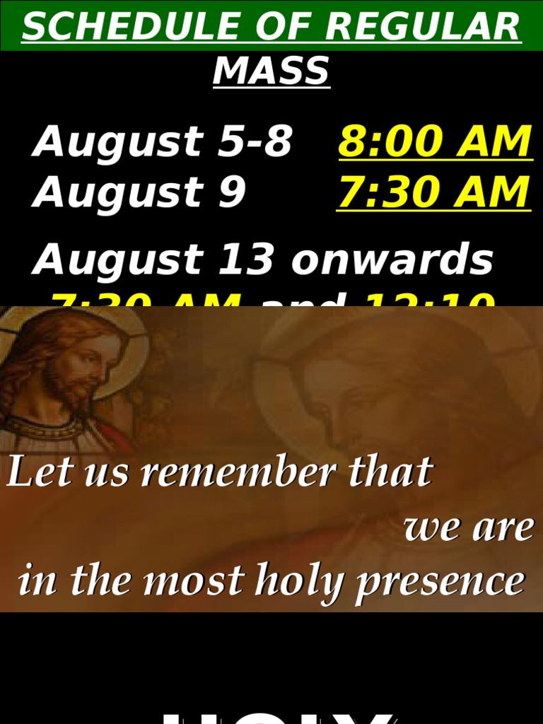 Holy Hour and Mass | PDF | Religious Behaviour And Experience ...