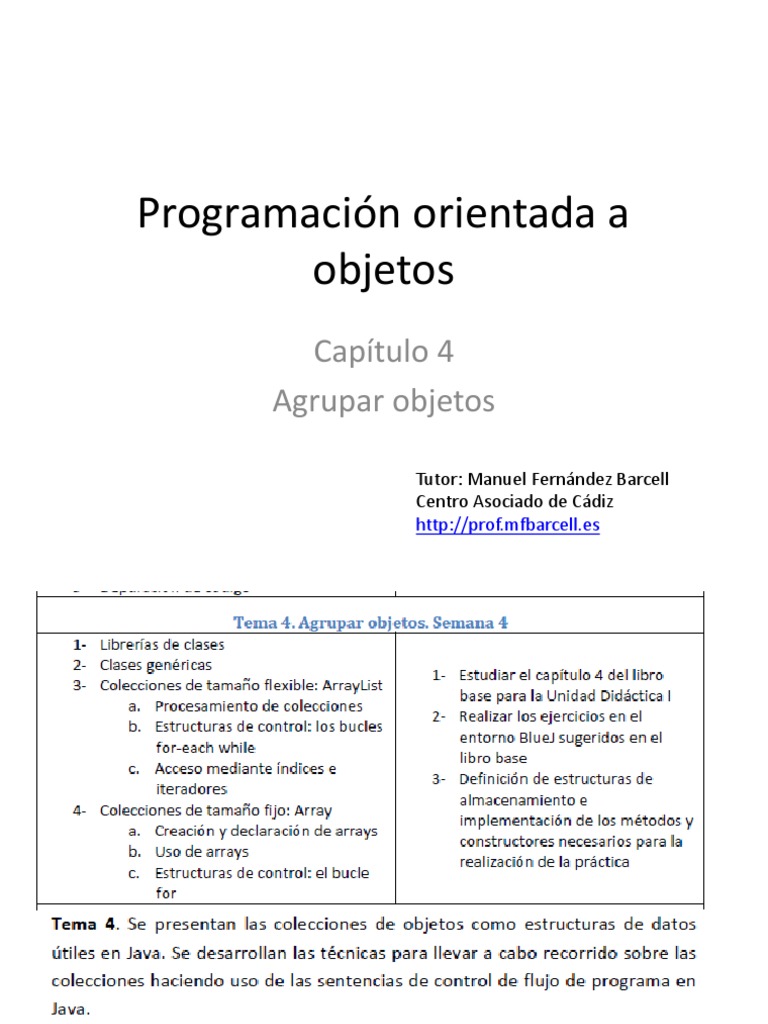 Agrupación y manipulación de objetos en Java | PDF | Java (lenguaje de ...