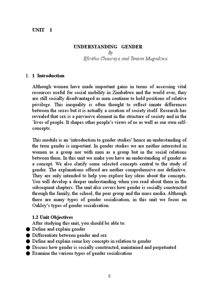 Introduction To Gender Studies | PDF | Gender Role | Feminism