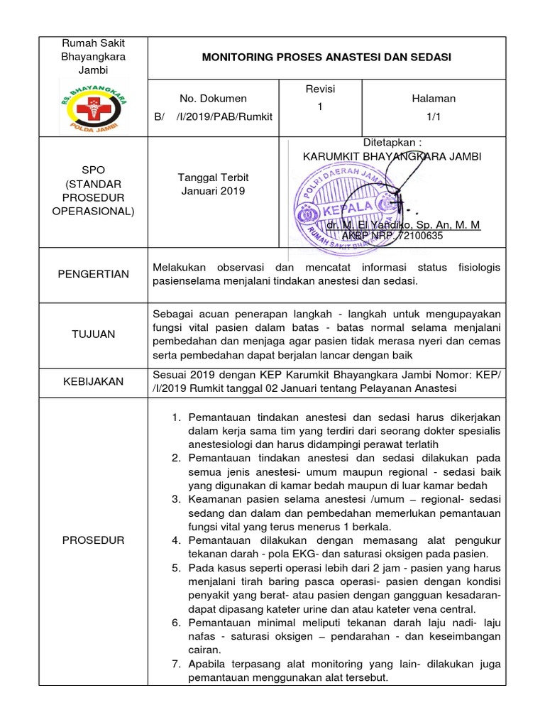 MONitoring Proses Pemulihan ANestesi | PDF | Kesehatan Holistik | Sains ...