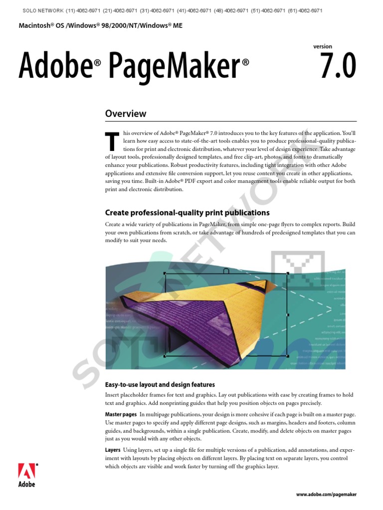 Adobe Pagemaker 7 | Download Free PDF | Page Layout | Adobe Photoshop