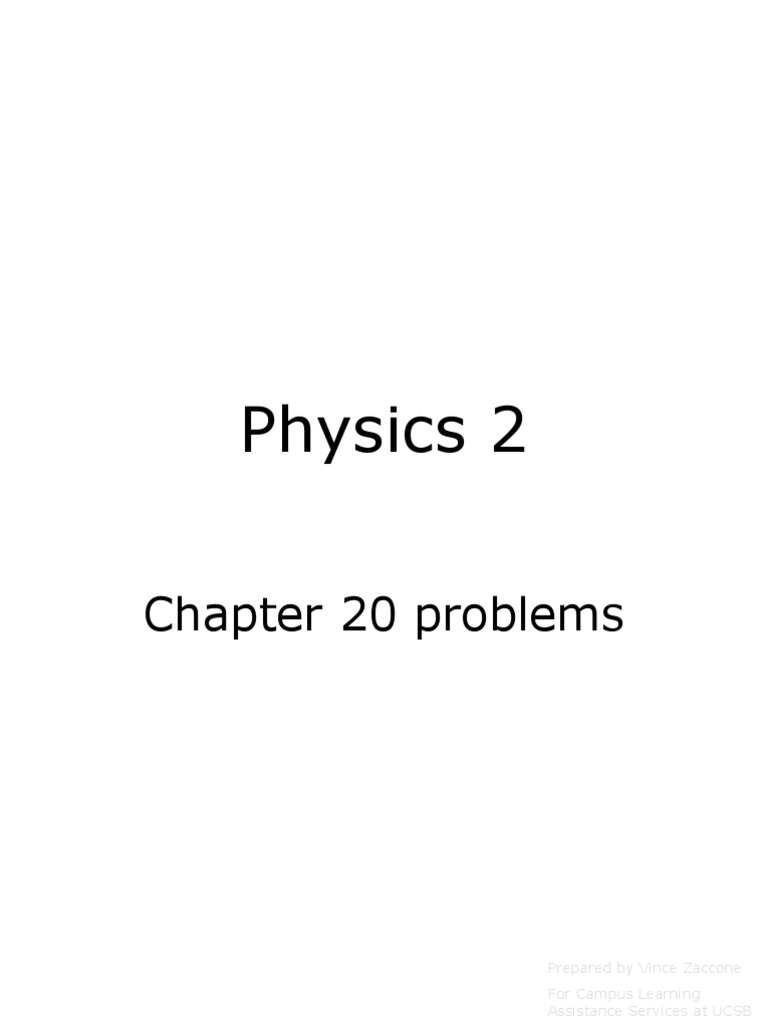 Physics 2: Chapter 20 Problems | PDF | Science & Mathematics