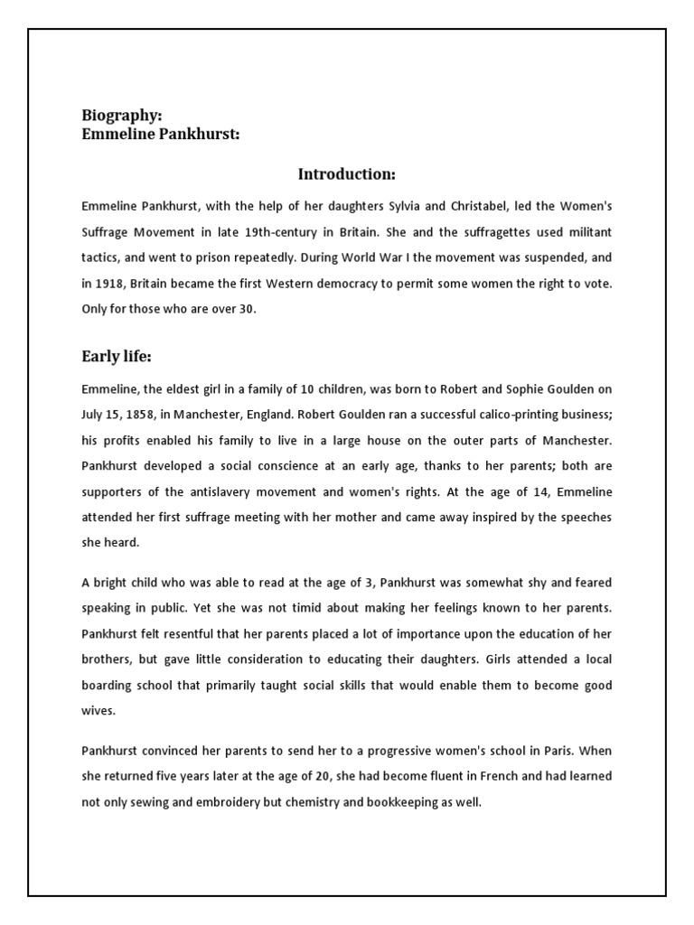 Emmeline Pankhurst: Leading the British Women's Suffrage Movement through Militant Tactics and ...