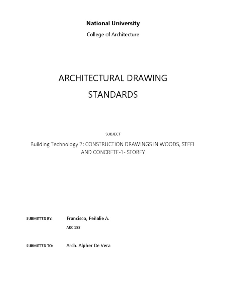 Architectural Drawing Standards: National University | PDF