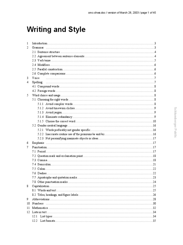 Writing Style | PDF | Accuracy And Precision | Grammatical Number
