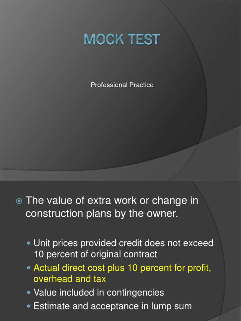 Prof Prac | PDF | Architect | General Contractor