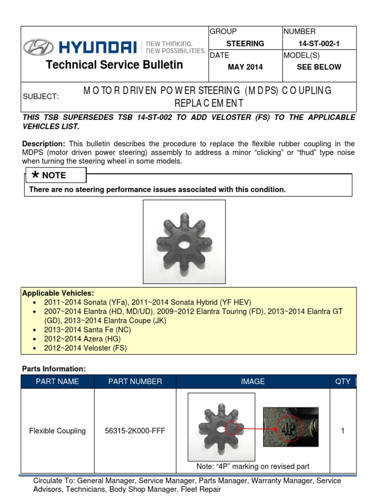 Technical Service Bulletin 14 ST 002 1 | PDF | Vehicles | Automotive ...