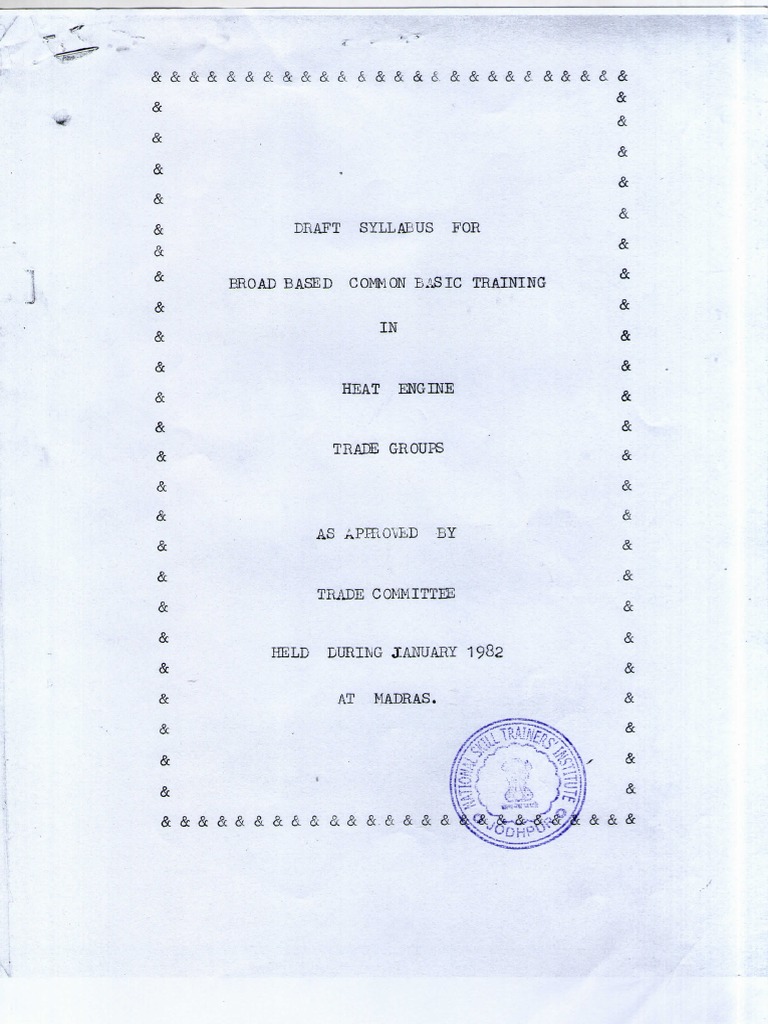 Heat Engine ALP Syllabus PDF | PDF