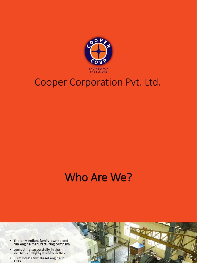 Corporate Presentation - Cooper Corp | PDF | Engines | Rotating Machines