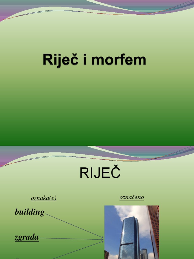 15 I 16 Rijec I Morfem | PDF