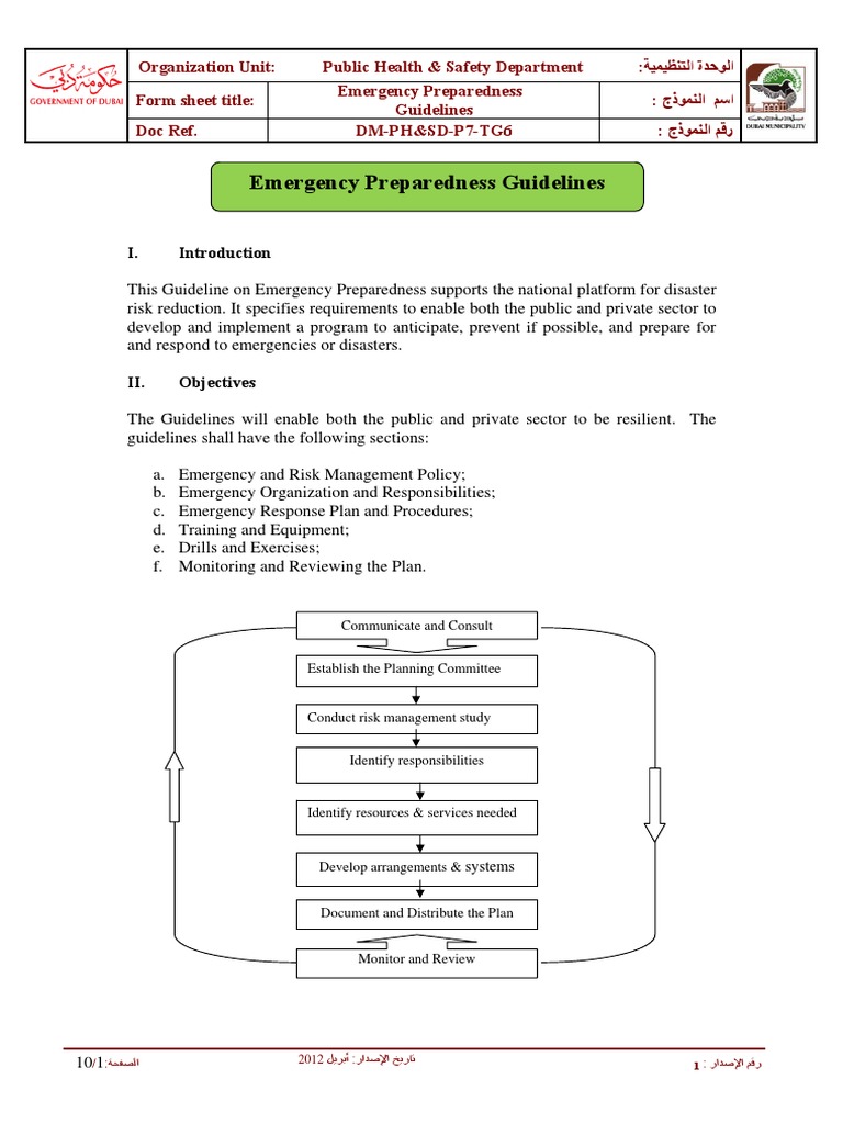 DM PHSD P7 TG6 Emergency+Preparedness+GuidelineEN1 PDF | PDF | Emergency Management | Emergency