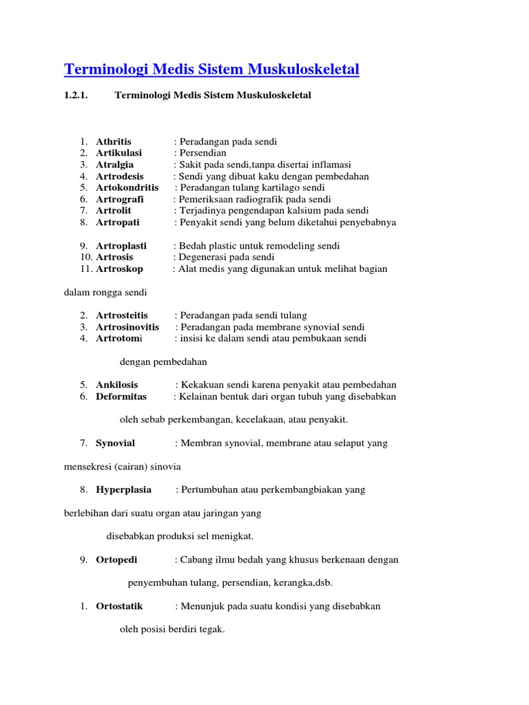 Terminologi Medis | PDF