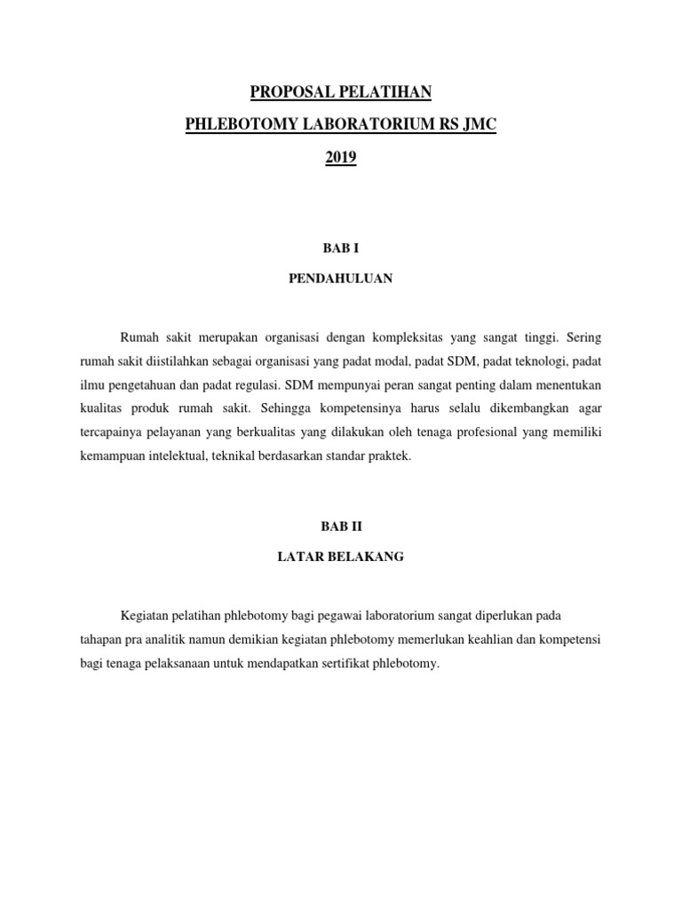 0 - Proposal Phlebotomy | PDF