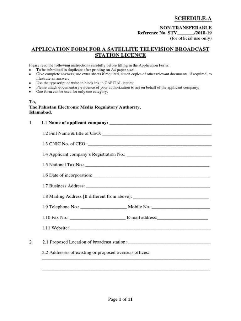 Application Form STV | PDF | Affidavit | Satellite Television