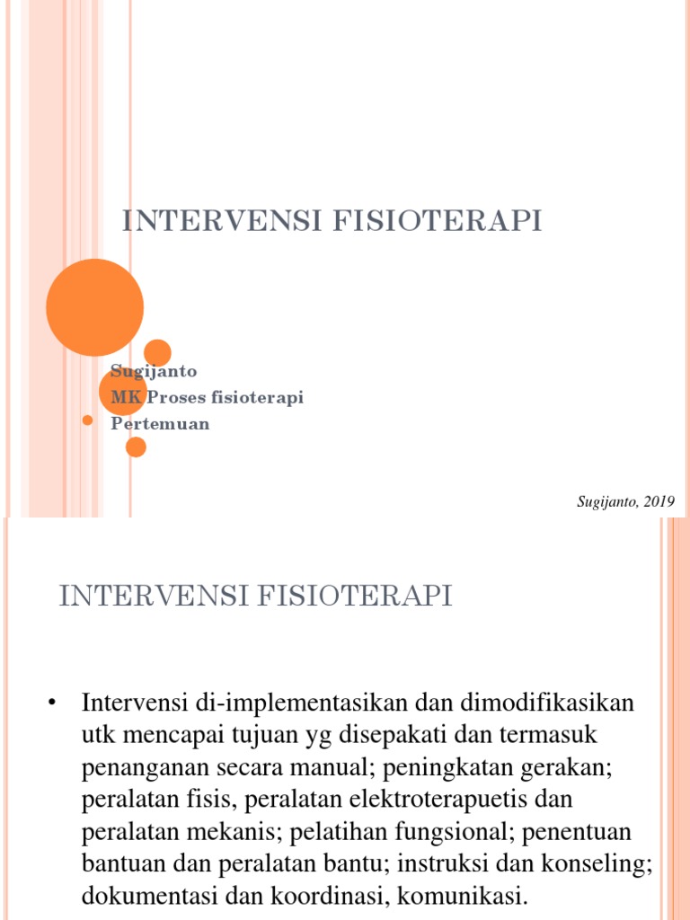 Intervensi Fisioterapi: Teknik dan Modalitas | PDF | Pengembangan Diri ...