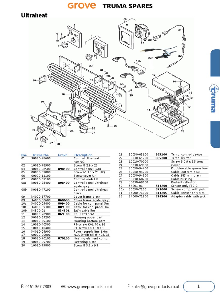 Truma Spare Parts | PDF | Electrical Connector | Duct (Flow)