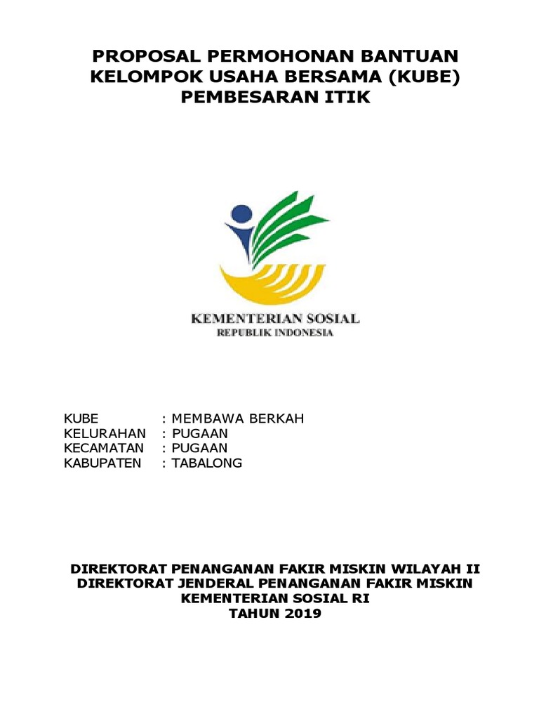 Contoh Proposal KUBE | PDF