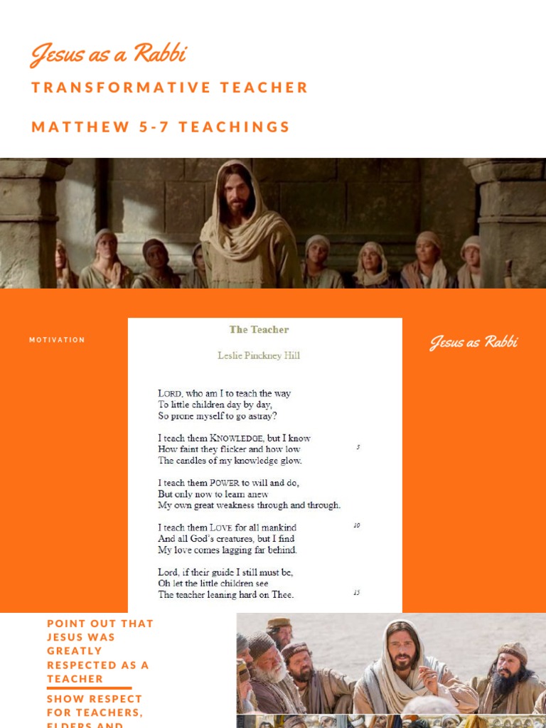 Jesus As A Teacher | PDF | Sermon On The Mount | Gospel Of Matthew