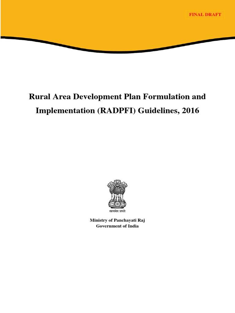Rural Area Development Plan Formulation and Implementation (RADPFI ...