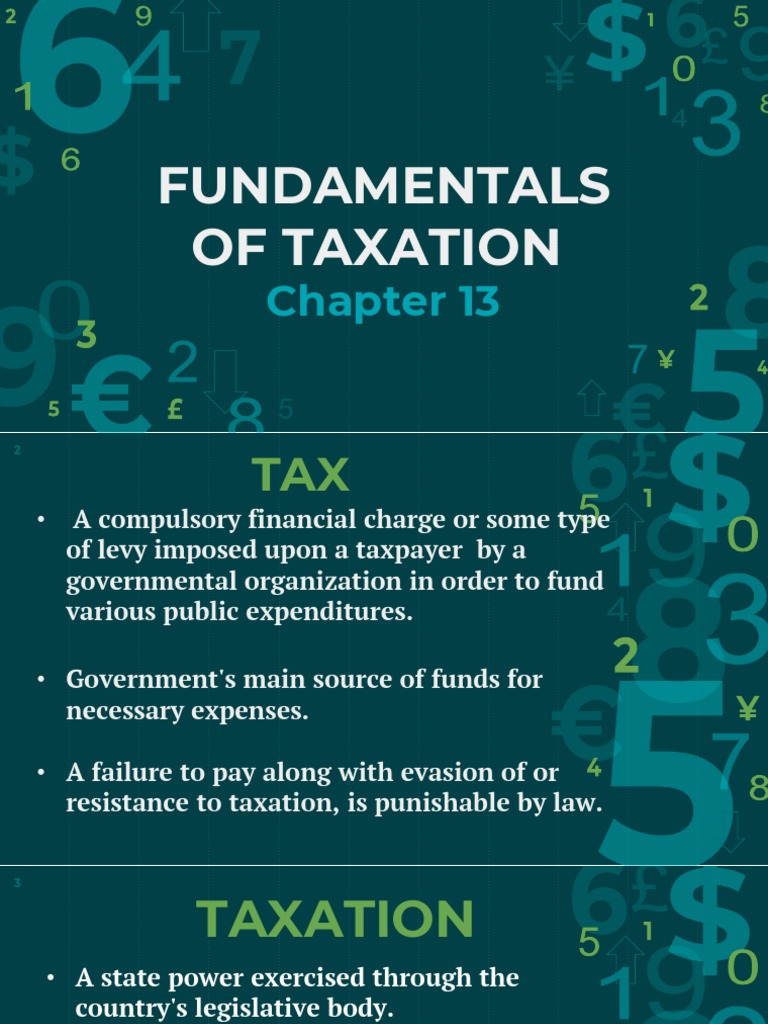 Fundamentals of Taxation Overview | PDF | Public Finance | Taxpayer