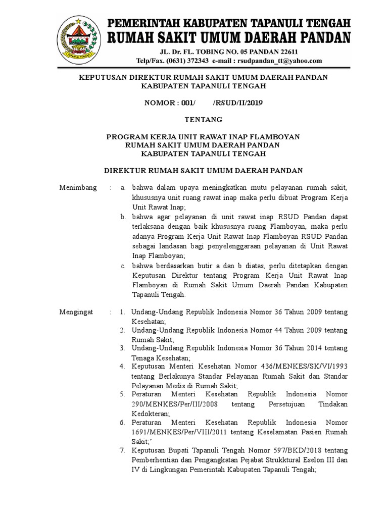 SK Program Kerja | PDF