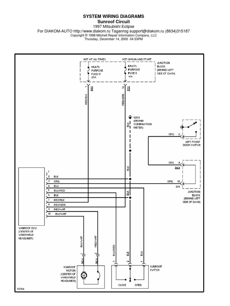 System Wiring Diagrams Sunroof Circuit | PDF