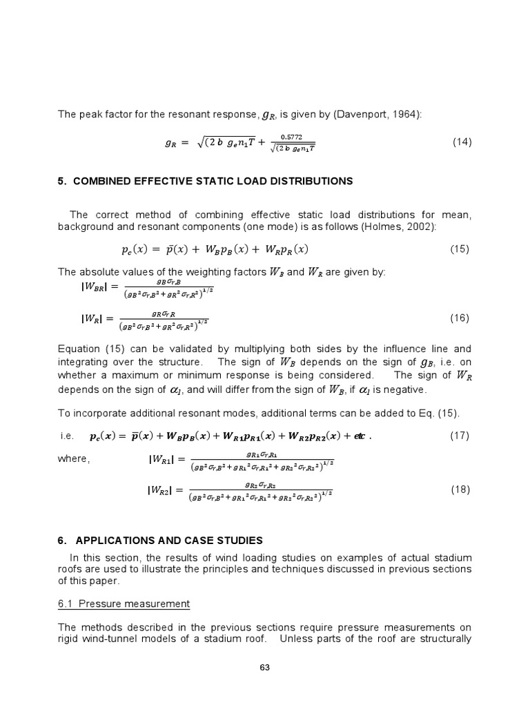 Wind Load - Effect of Static Load Distribution | PDF | Structural Load ...