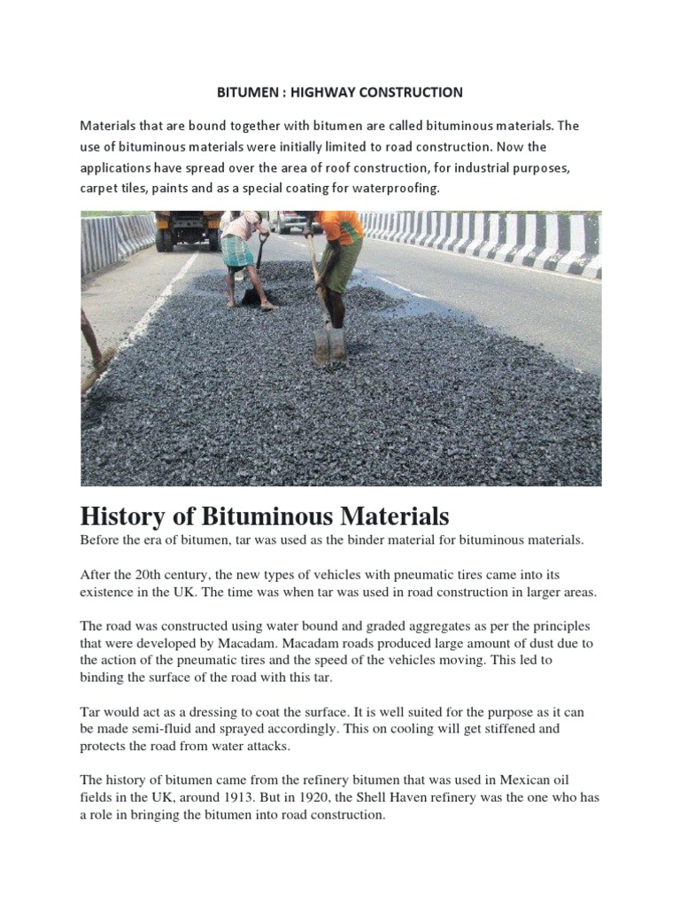 Highway Materials Bitumen | PDF | Asphalt | Road Surface