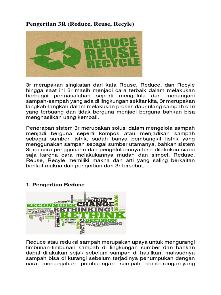 Pengertian 3R | PDF