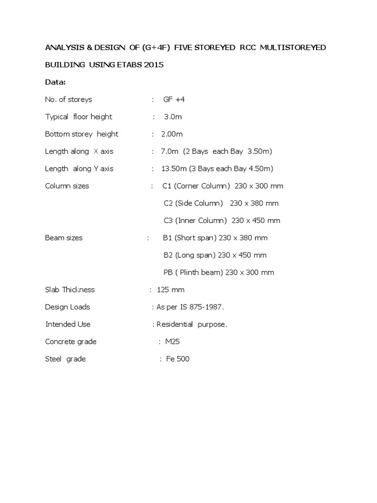 ETABS Example | PDF | Beam (Structure) | Column