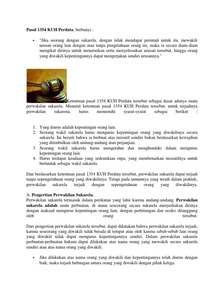 Pasal 1354 KUH Perdata | PDF | Politik | Ilmu Sosial