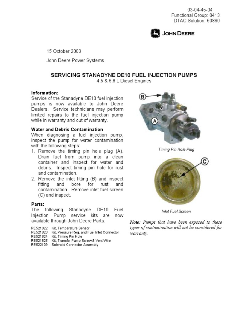 Manual Tecnico Bomba Stanadyne | PDF | Electrical Connector | Fuel ...