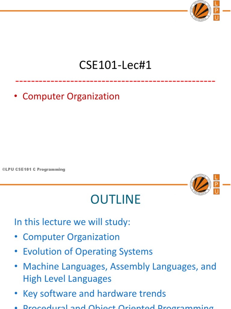 CSE101-Lec#1: - Computer Organization | PDF | Object Oriented ... CSE101-Lec#1: - Computer Organization | PDF | Object Oriented ...