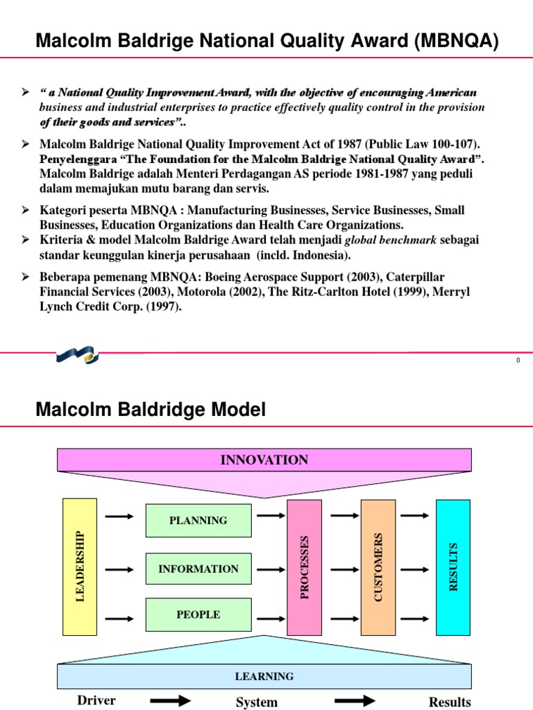 Malcolm Baldrige National Quality Award (MBNQA) | PDF | Leadership ...