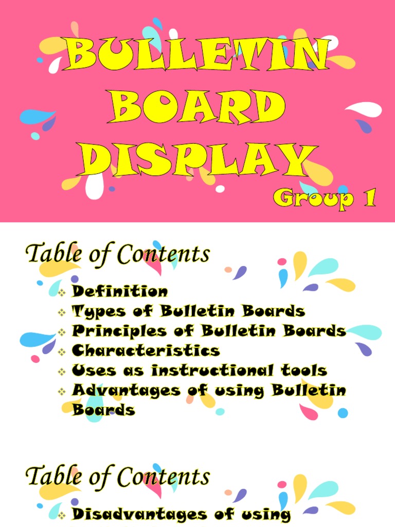 Bulletin Board Display Powerpoint Presentation Pdf Internet Forum
