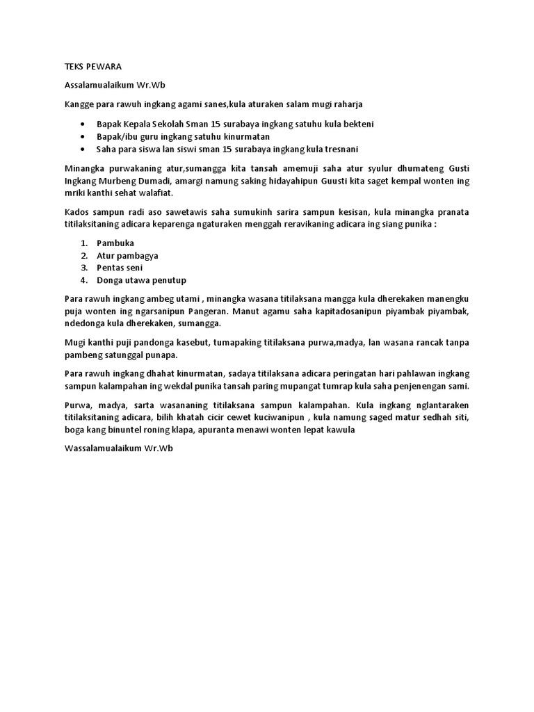 Teks Pewara | PDF