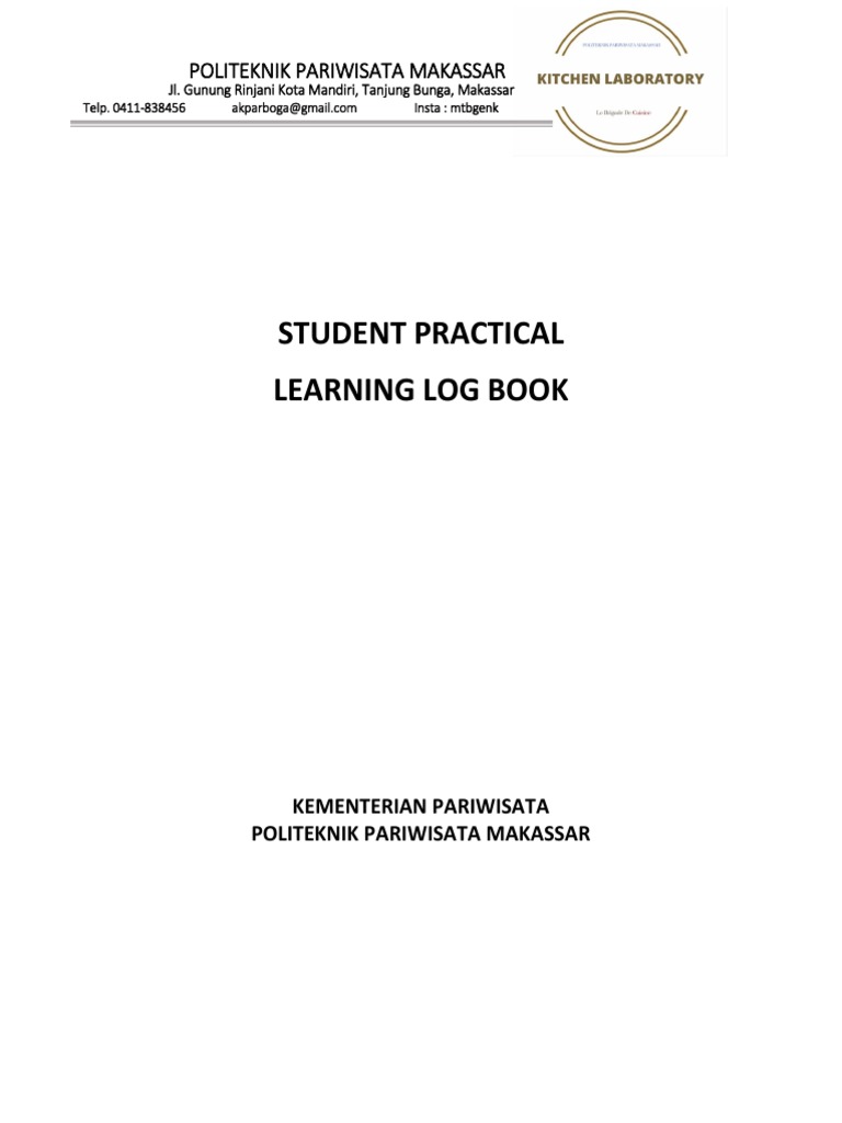 Student Practical Learning Log Book: Politeknik Pariwisata Makassar ...