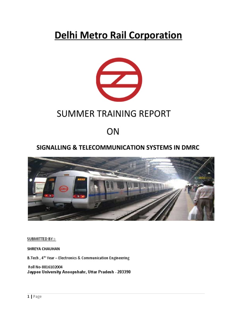 DMRC Report | PDF | Telecommunication | Optical Fiber