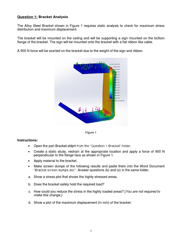 Question 1: Bracket Analysis: Instructions | PDF
