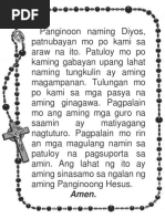 Filipino Classroom Closing Prayer | PDF