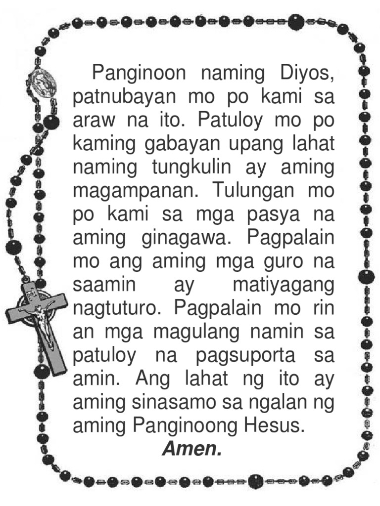 Tagalog Classroom Prayer | PDF