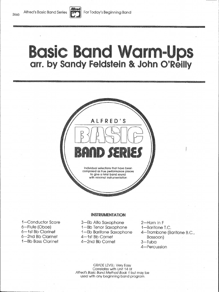Basic Band Warm Ups Arr. Sandy Feldstein and John OReilly PDF | PDF
