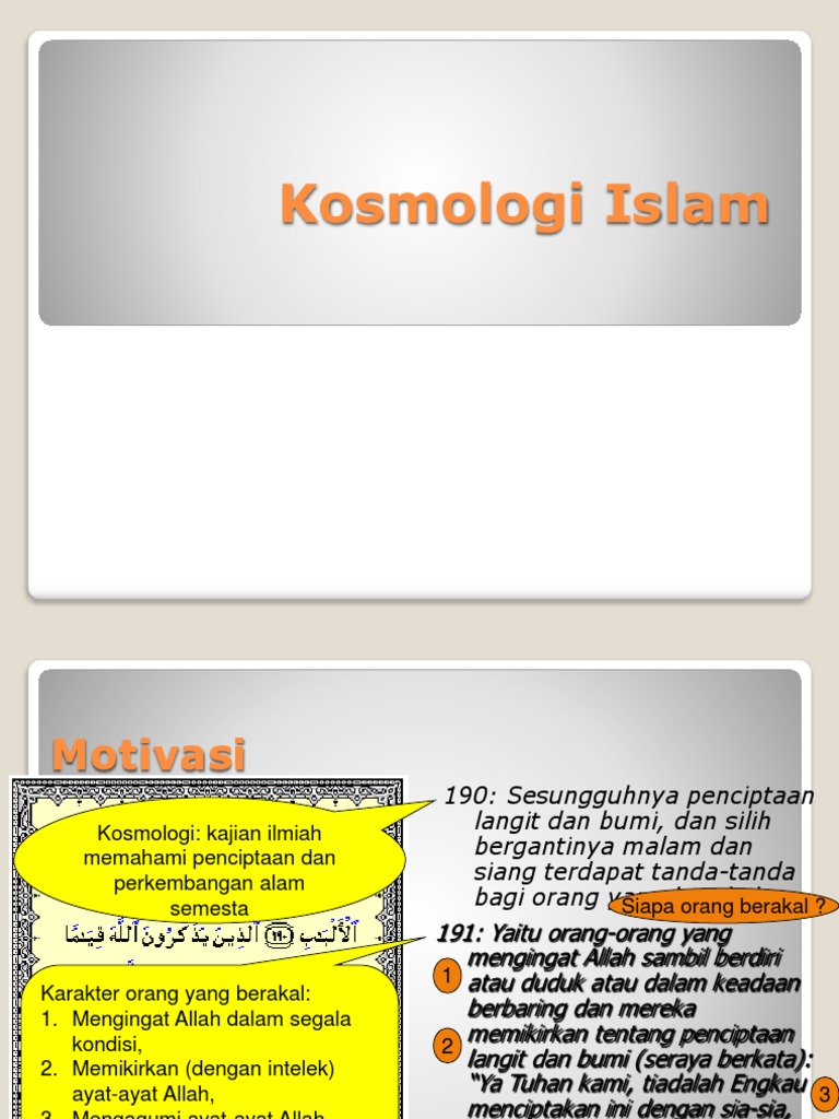 Kosmologi Islam | PDF