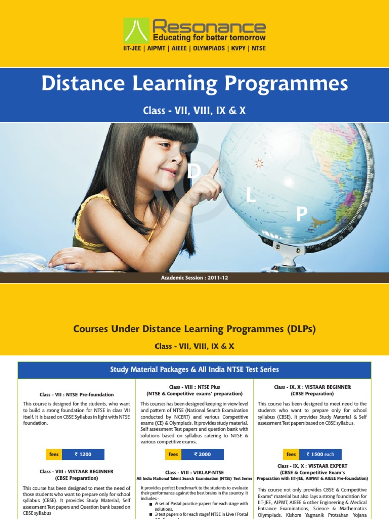 Distance Learning Programmes: Class - Vii, Viii, Ix & X | PDF | Test ...