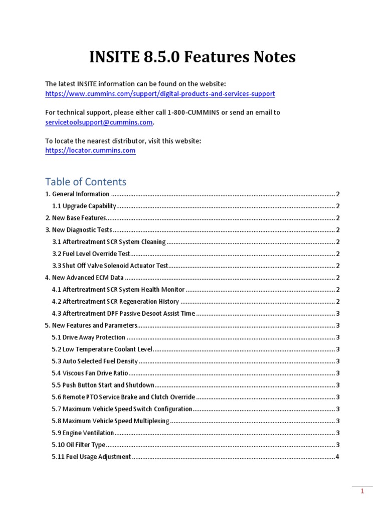 INSITE 8.5.0 Features Notes: The Latest INSITE Information Can Be Found ...