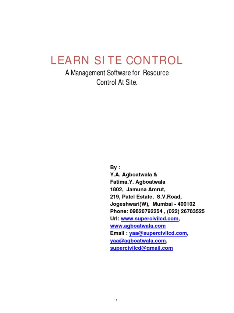Site Control Management Software Guide | PDF | Button (Computing ...